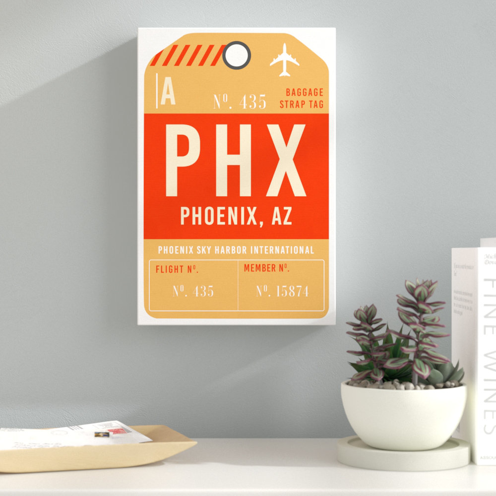 Ebern Designs Phoenix Luggage Tag - Textual Art Print | Wayfair