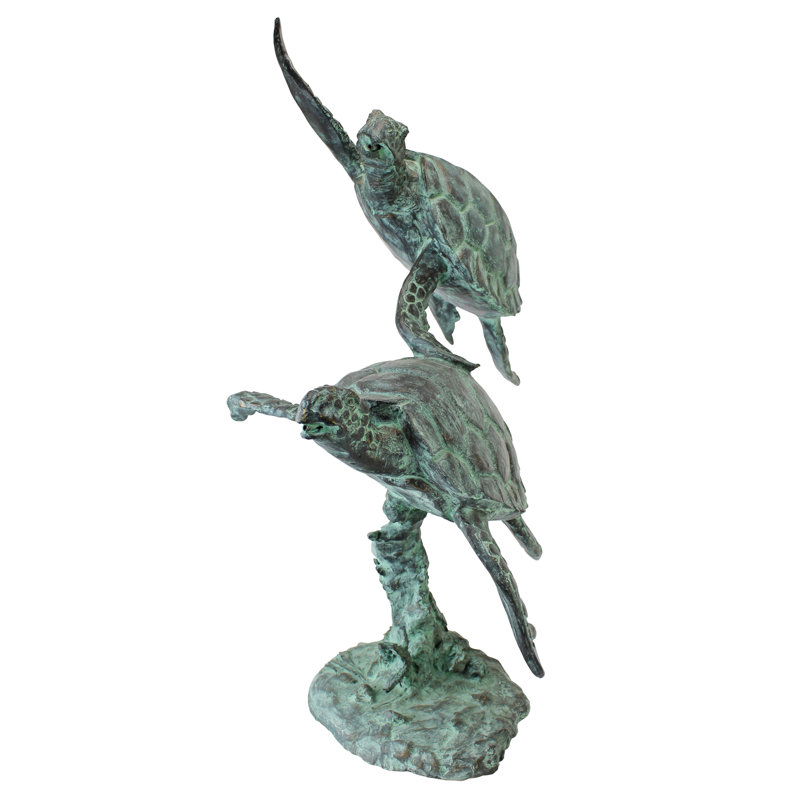 Design Toscano Sea Turtle Cast Bronze Garden Statue | Wayfair