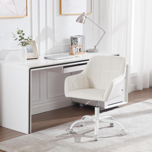 17 Stories Swivel Desk Chair, Dressing Table Chair, Swivel Chair with ...