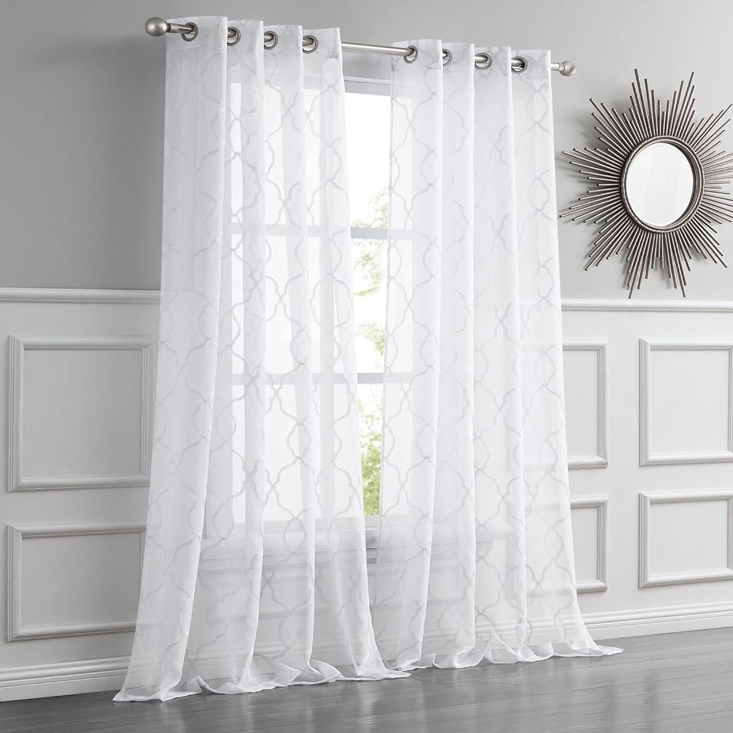 Red Barrel Studio® Sheer Curtains Living Room Bedroom, Curtains for ...
