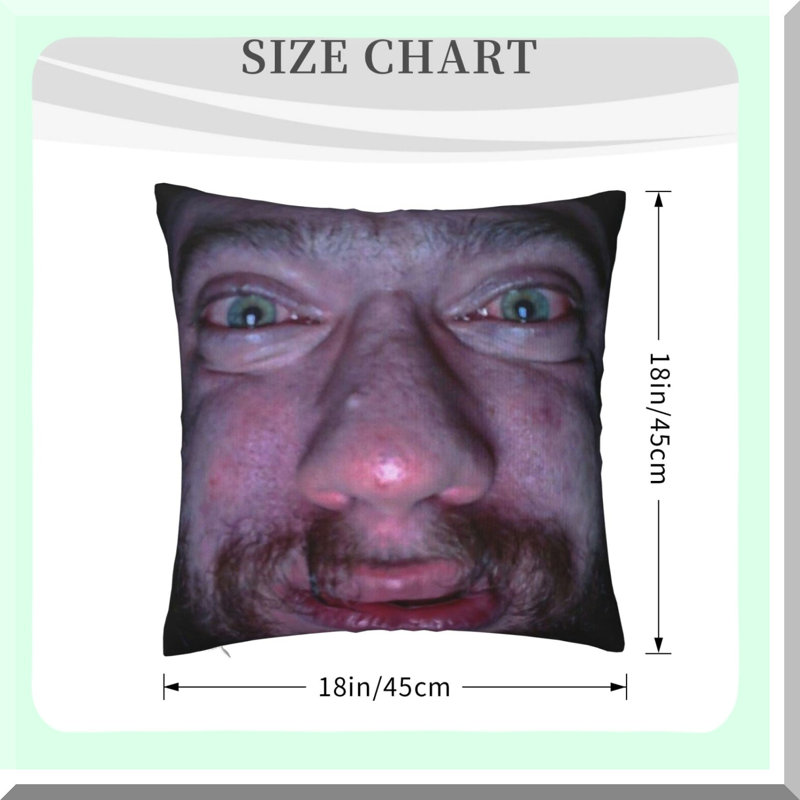 BRBCA Funny Face Meme Pillowcase - Decorative Throw Pillow Cover for ...