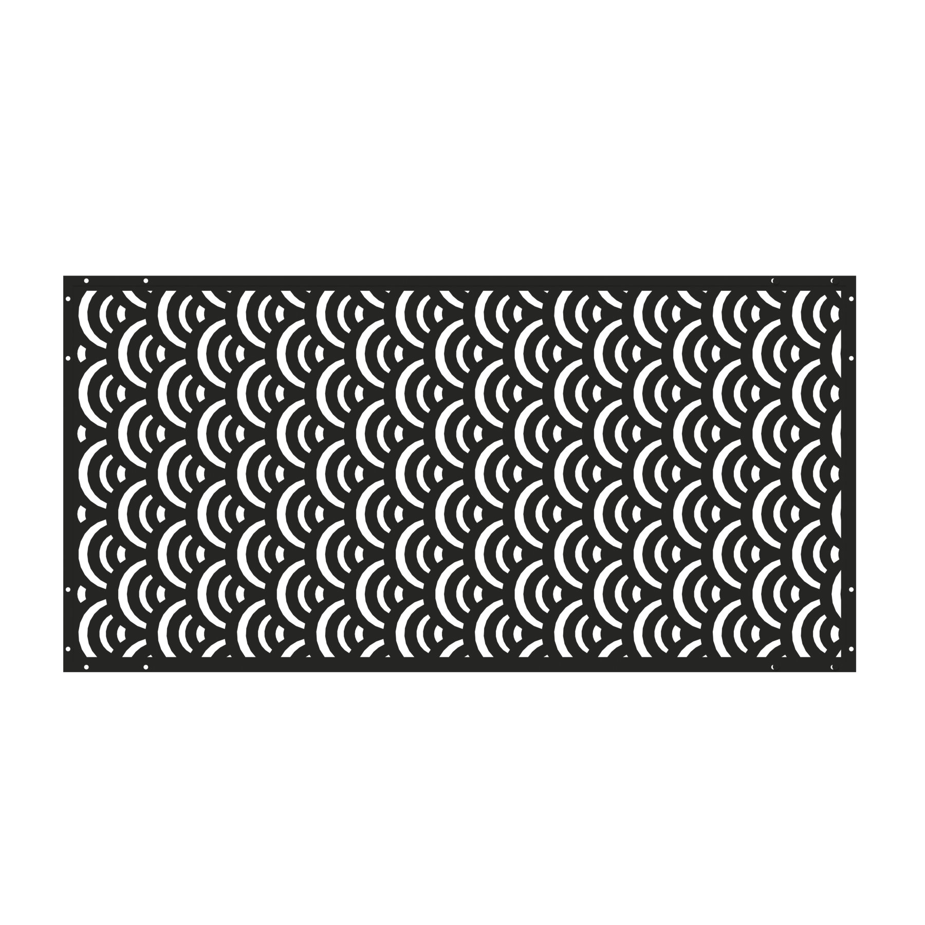 PanaceaProducts Modern Wave Garden Screen 120 X 60cm, Black | Wayfair.ie