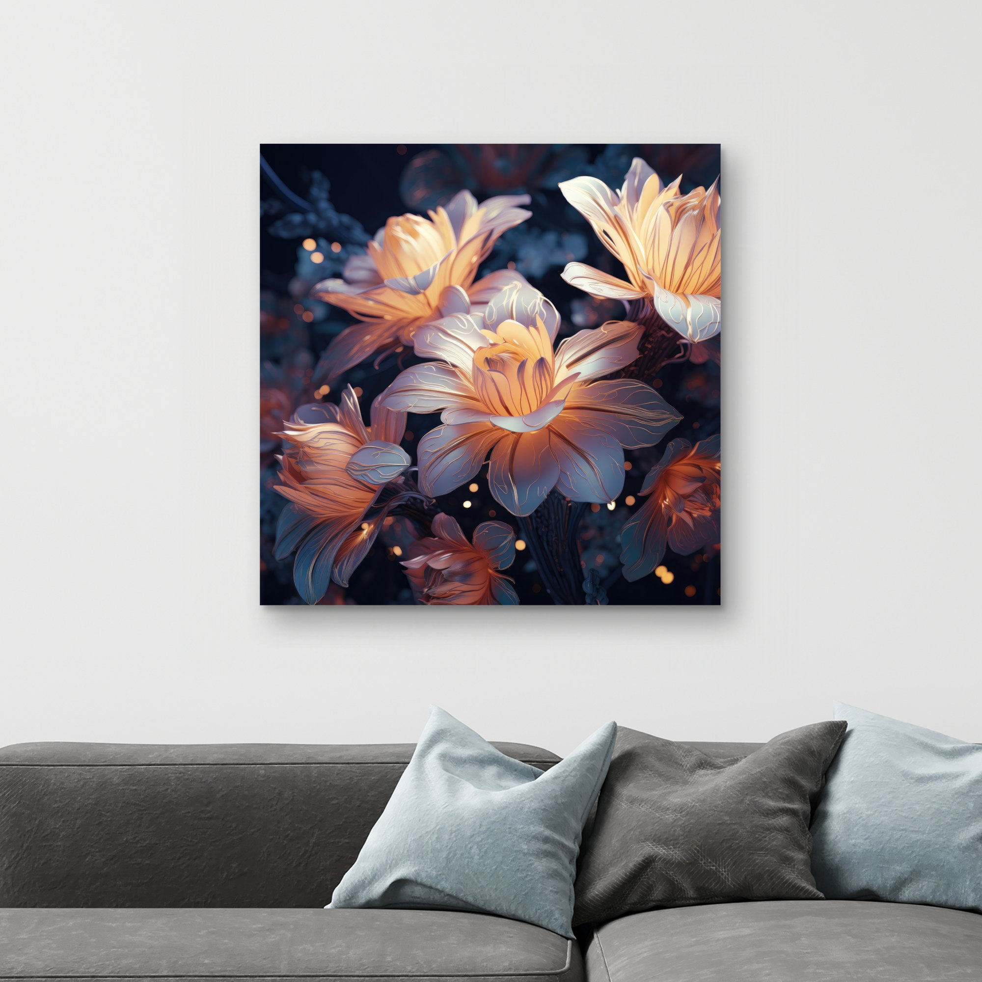 Lark Manor™ Pixie flowers - 32"x32" art on canvas | Wayfair