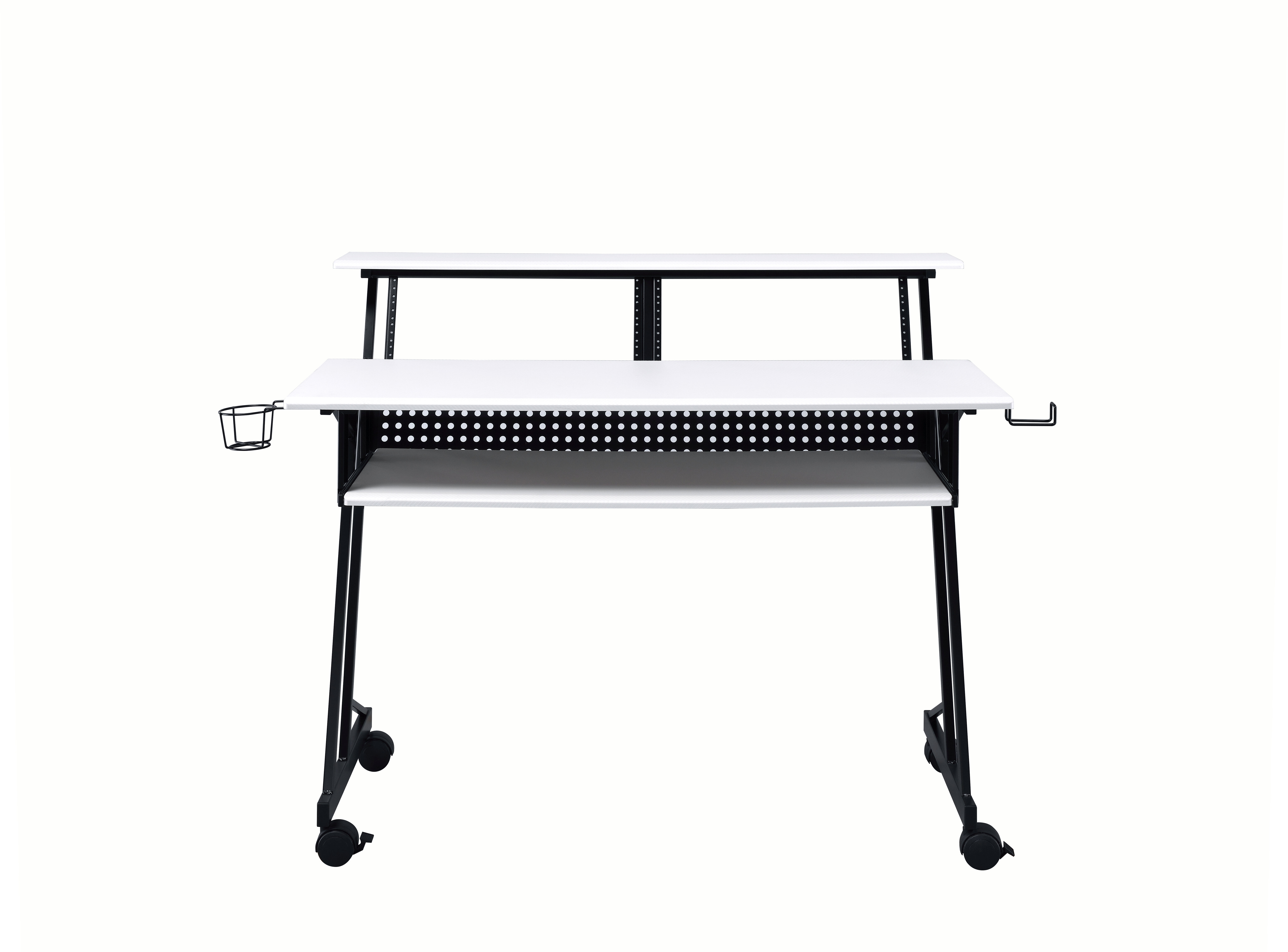 Inbox Zero Gage Recording Studio Desk with Keyboard Tray & Metal Frame ...