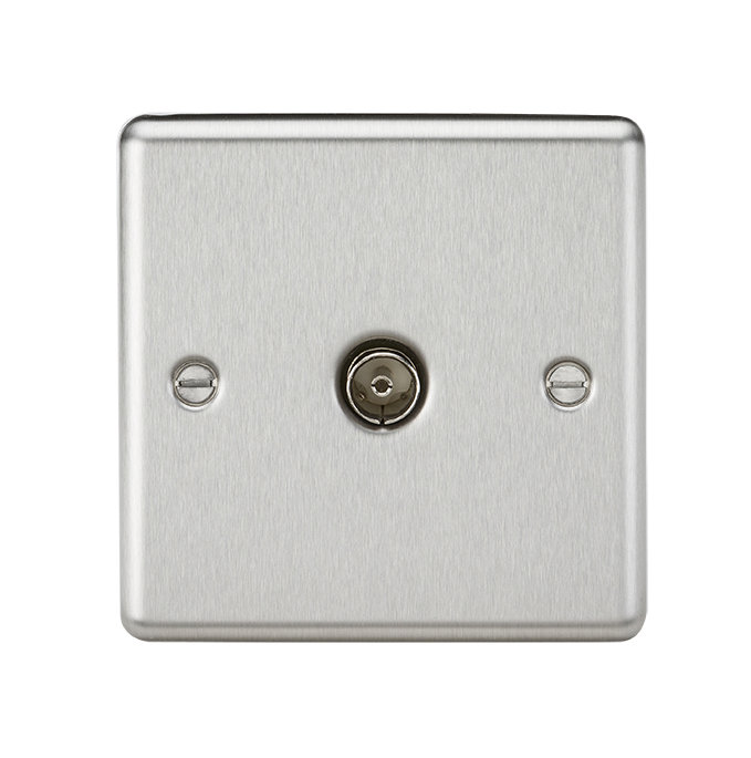 Symple Stuff Annalies TV Outlet (non-isolated) - Brushed Chrome ...