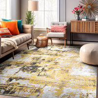 5' x 8' Yellow & Gold Area Rugs You'll Love | Wayfair