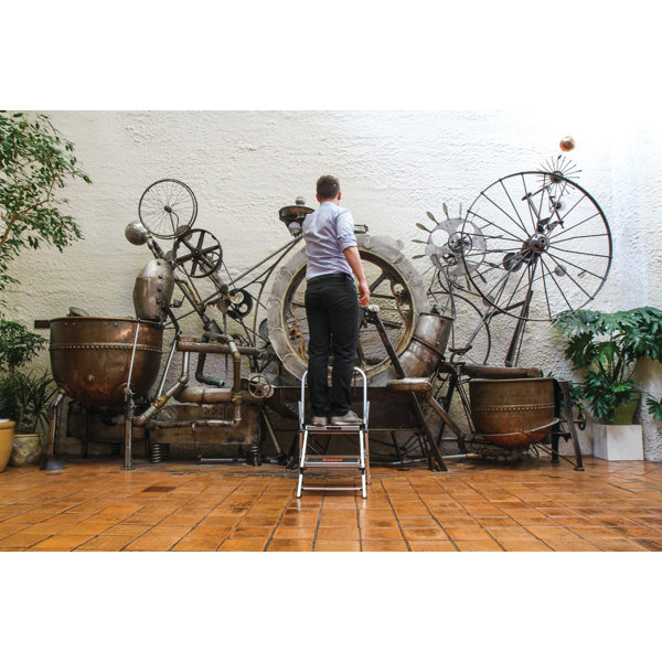 Little Giant Ladder Systems Leon 2-Step Aluminum Safety Step Stool with ...