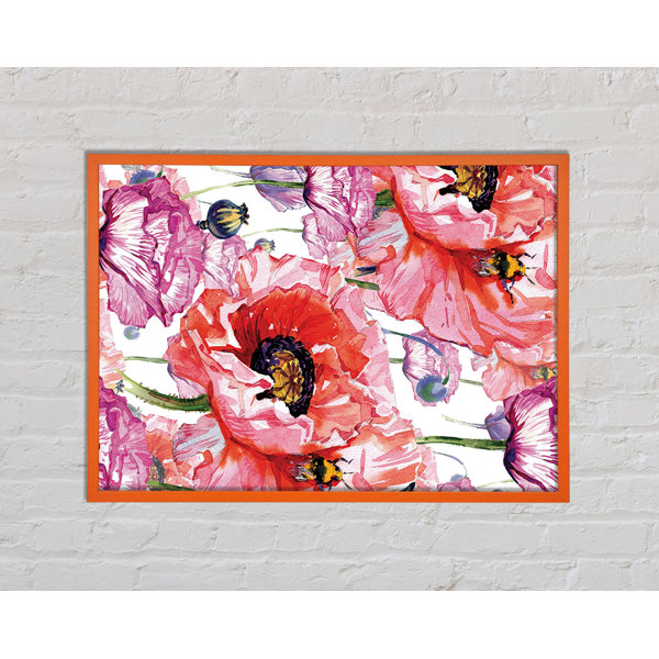 Ophelia & Co. Badri Carnation Poppy Garden - Single Picture Frame Print ...
