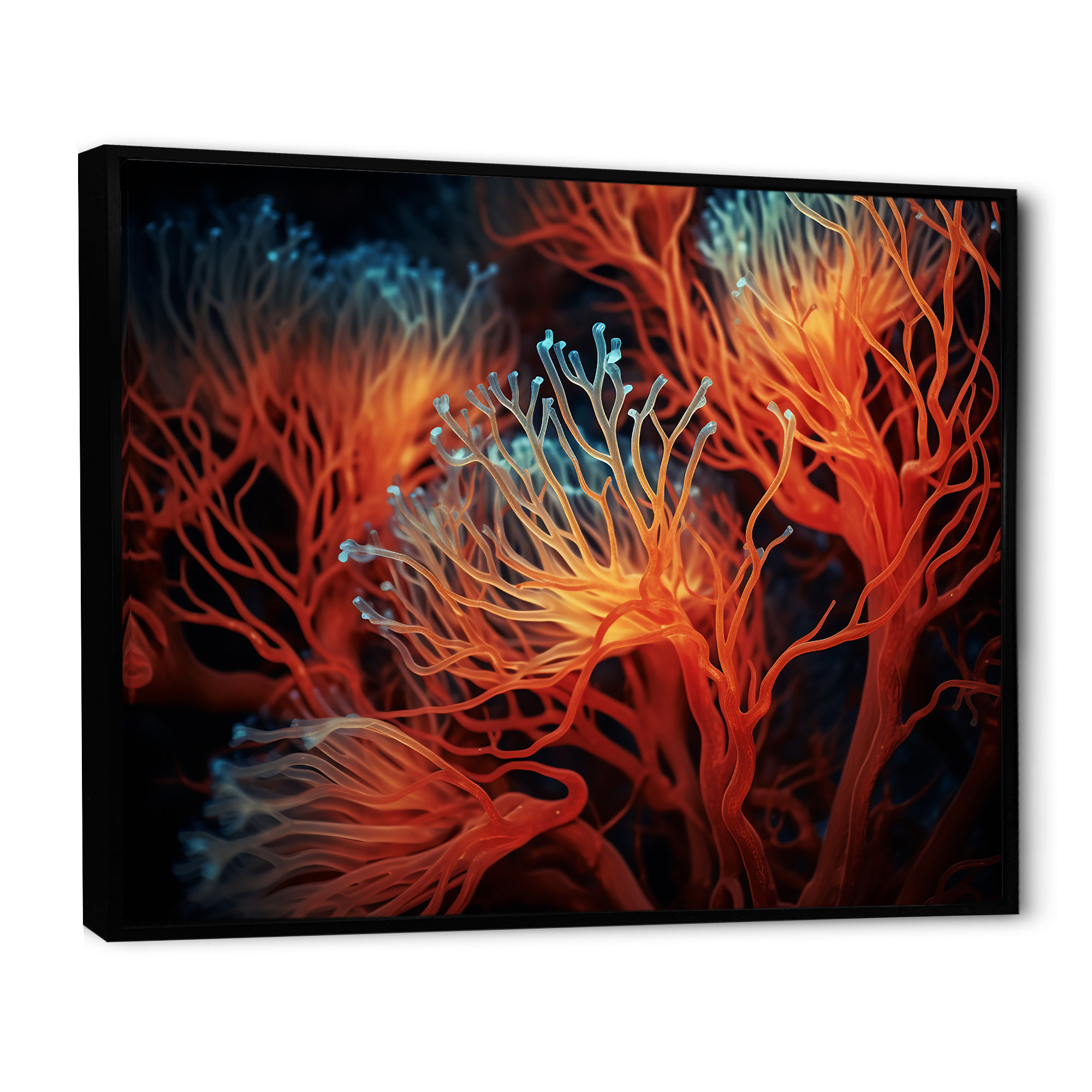 Design Art Colorful Red Anemone Reef - Beach & Ocean Canvas Prints ...