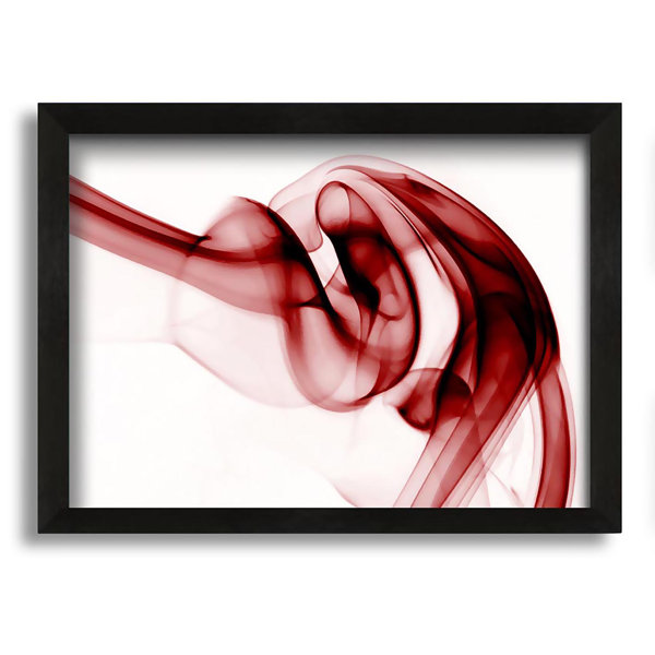 Ivy Bronx Red Twisted Silk - Picture Frame Graphic Art on Canvas ...
