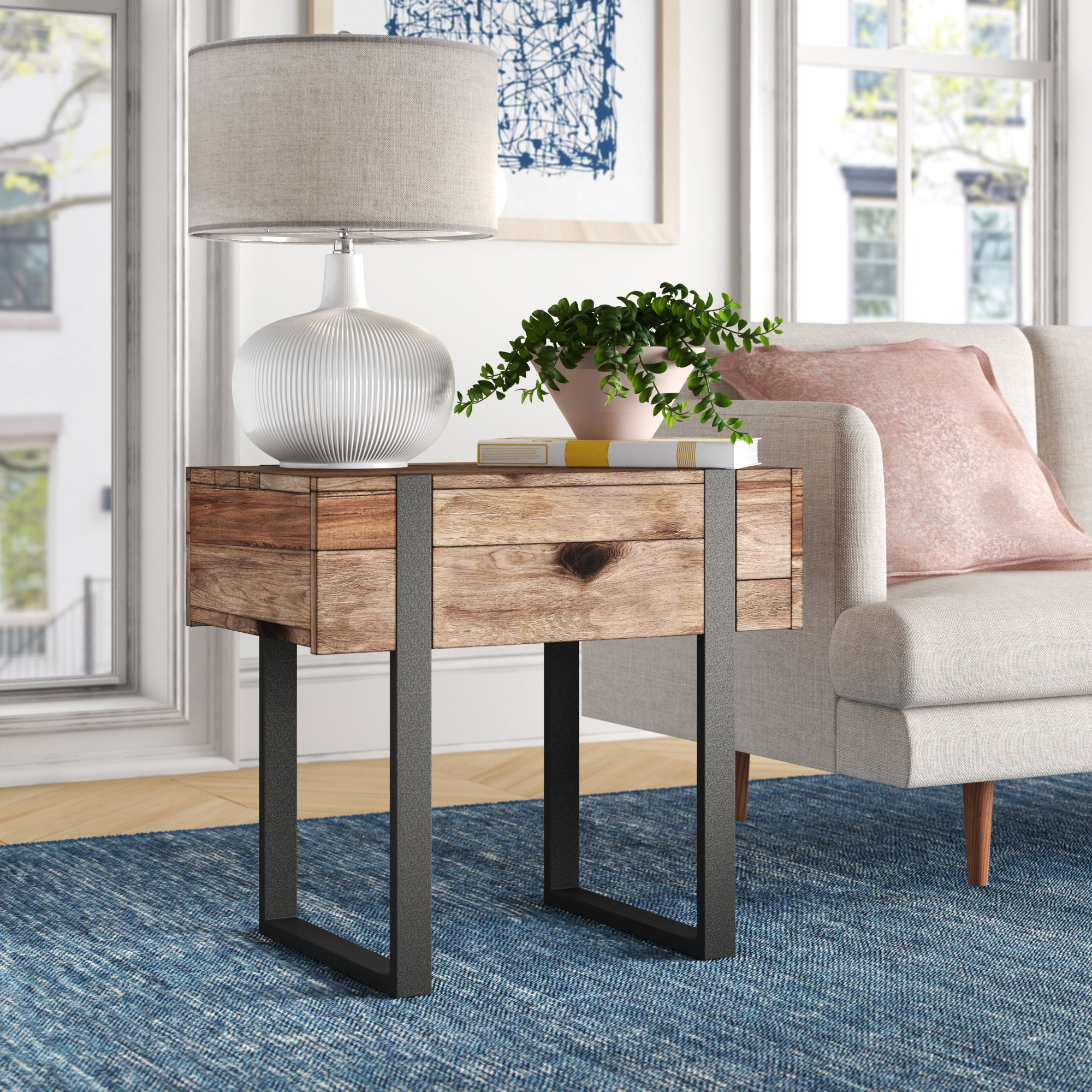 The Twillery Co.® Ralls Modern Sled End Table & Reviews | Wayfair