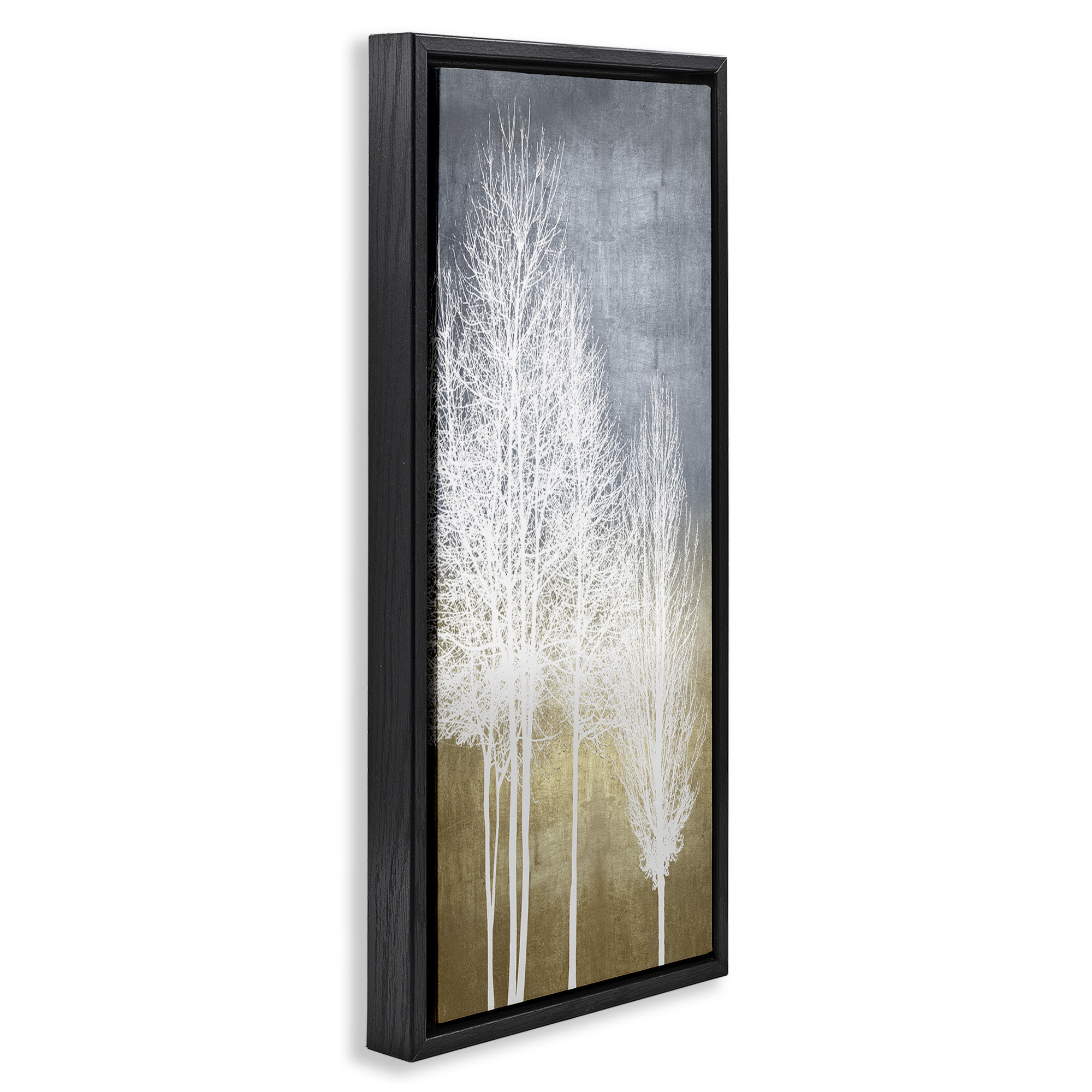 Winston Porter Tall Bare Trees Nature Framed Floater Canvas Wall Art by ...
