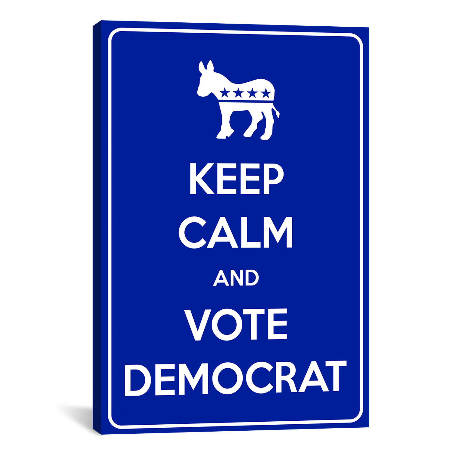 Winston Porter Keep Calm and Vote Democrat Graphic Art on Canvas | Wayfair