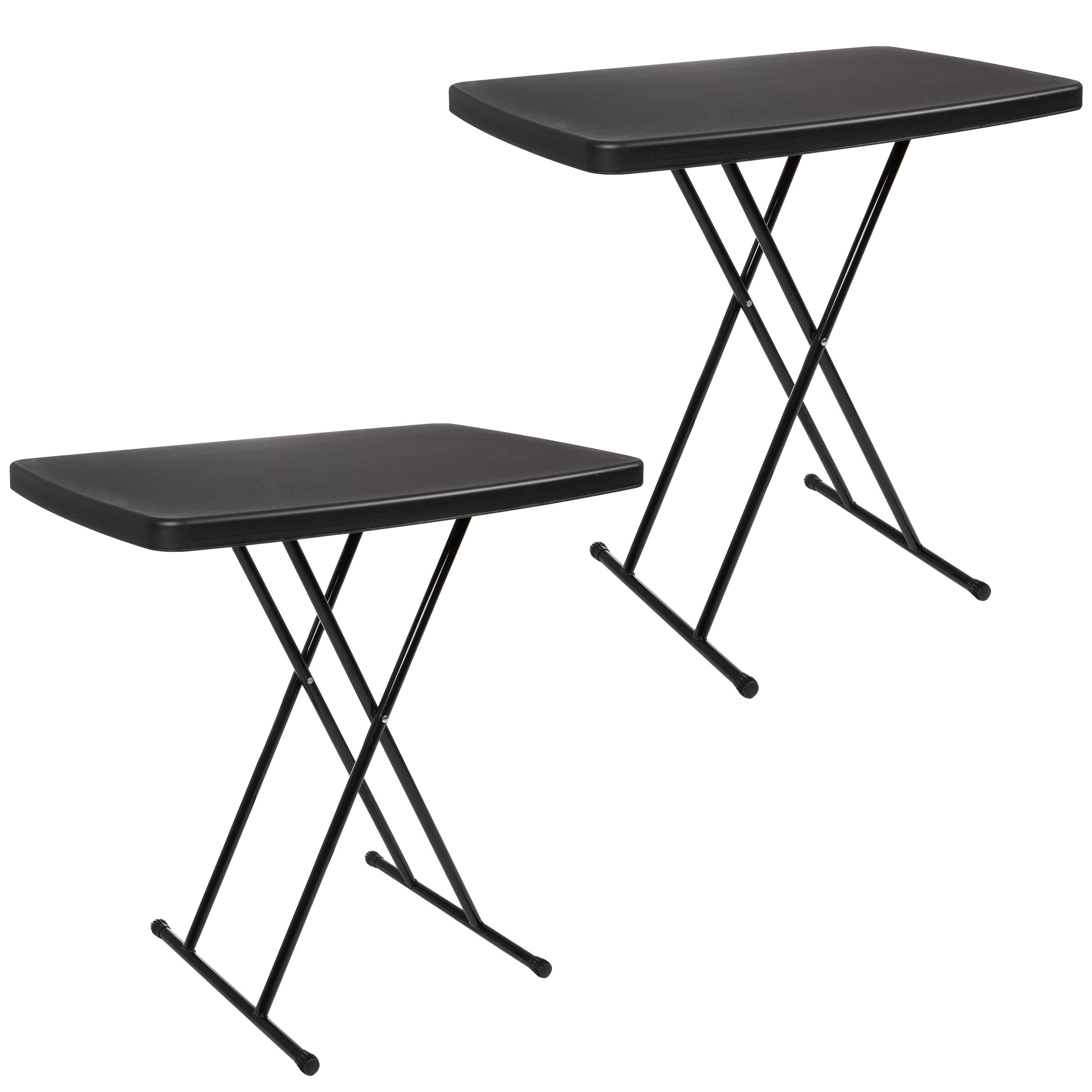 Everyday Home Folding Table Set - 2 Piece Lightweight Portable Tables ...