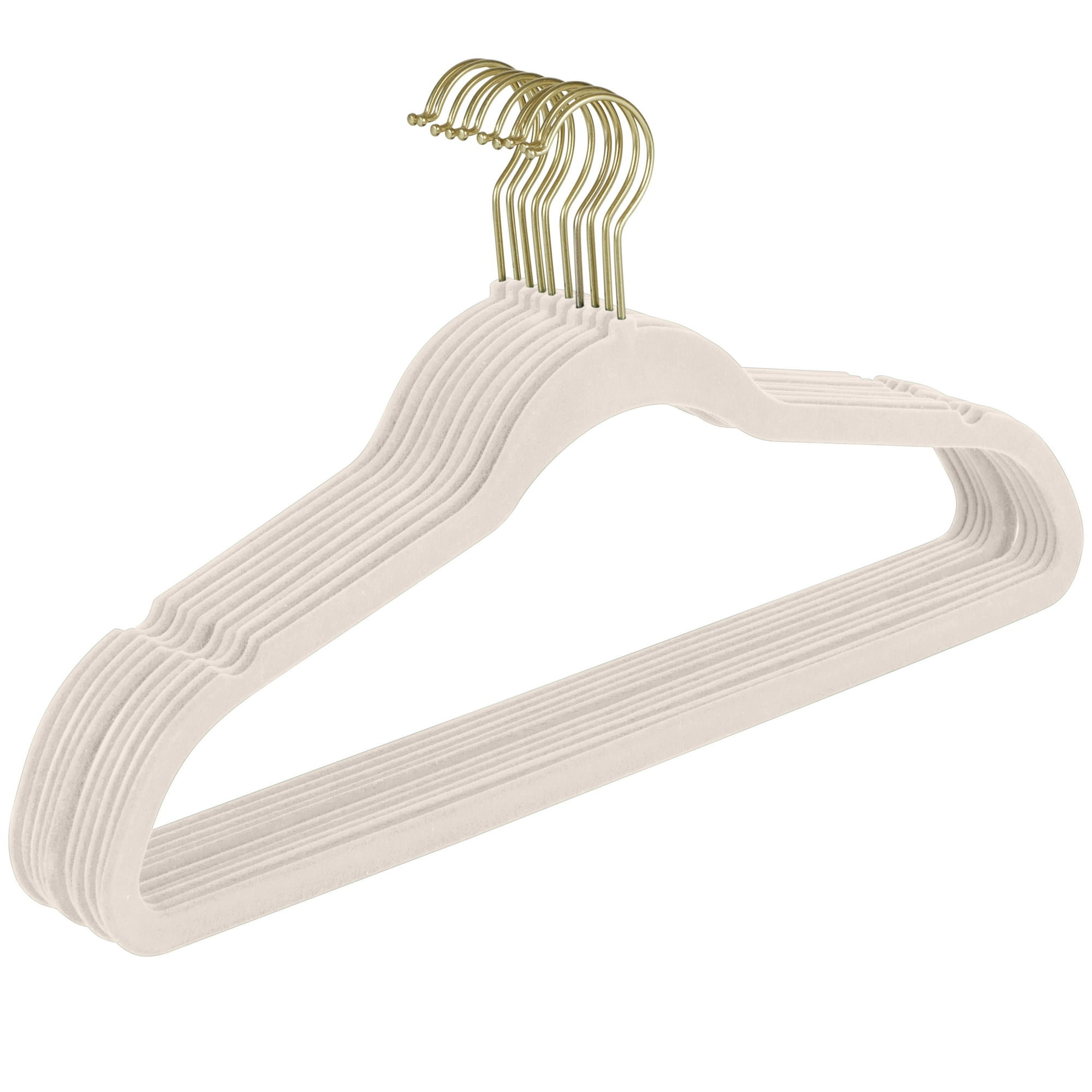 Rebrilliant 10 Pack Adult Super Slim Velvet Hangers With Gold Hook In ...