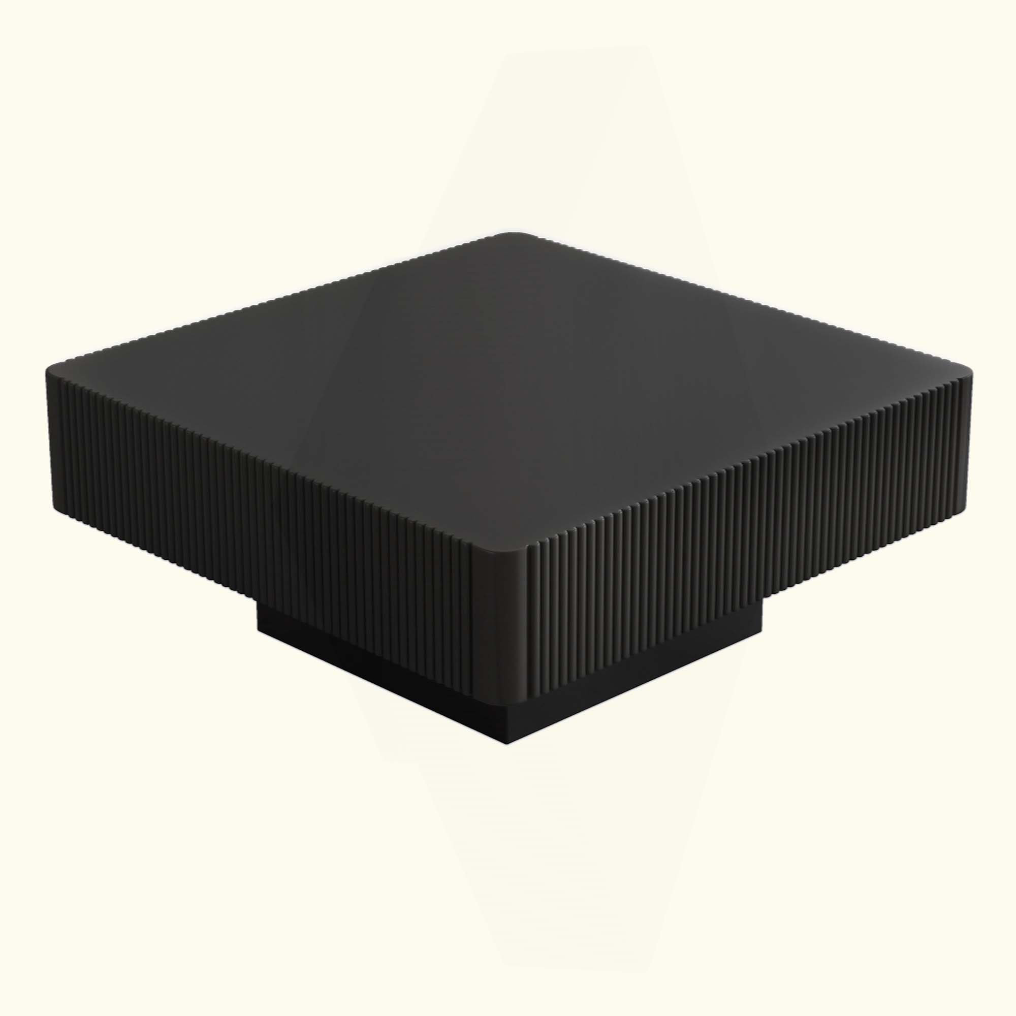 Mercer41 Elegant Square Fluted Coffee Table ,Modern Drum End Table ...