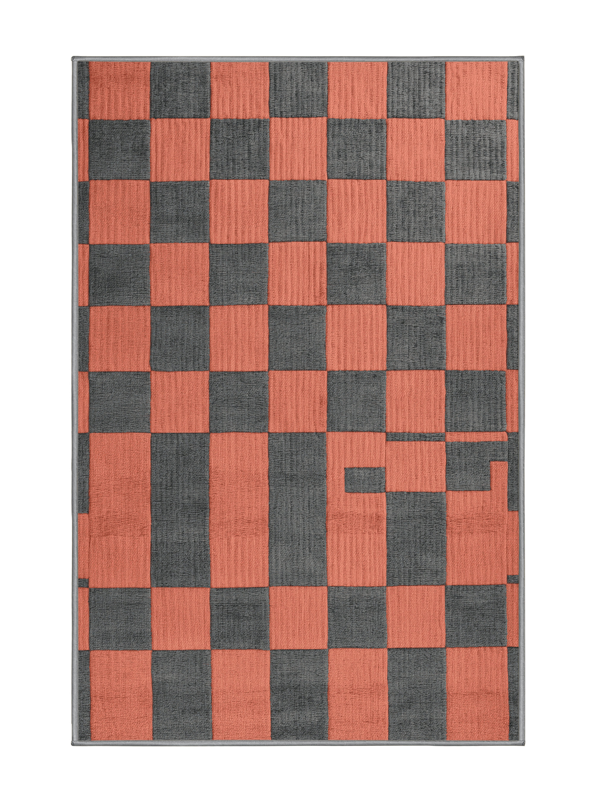 Ophelia & Co. Machine Washable Checkered Gray Area Rug | Wayfair