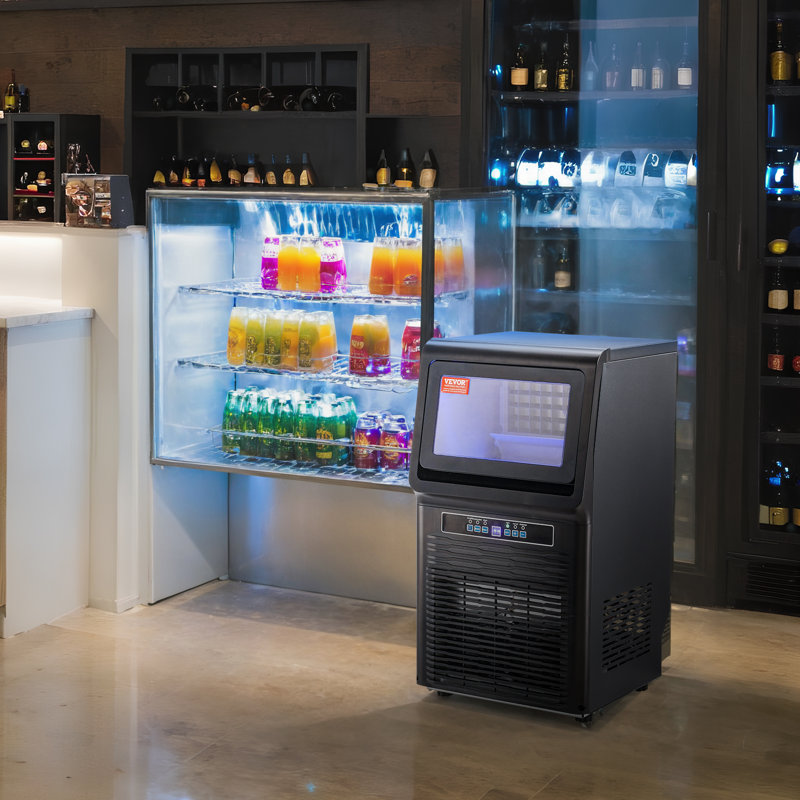 VEVOR 70 Lb. Daily Production Cube Clear Ice Freestanding Ice Maker ...