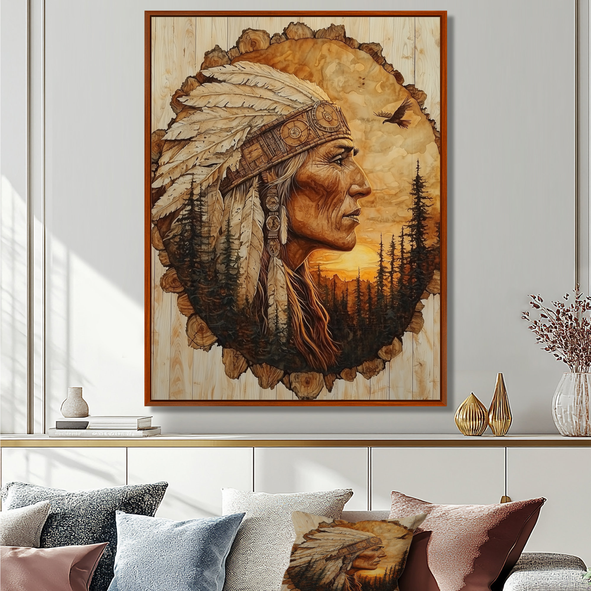 Bungalow Rose Hartt Native American Warrior Energy Of Forest IV ...