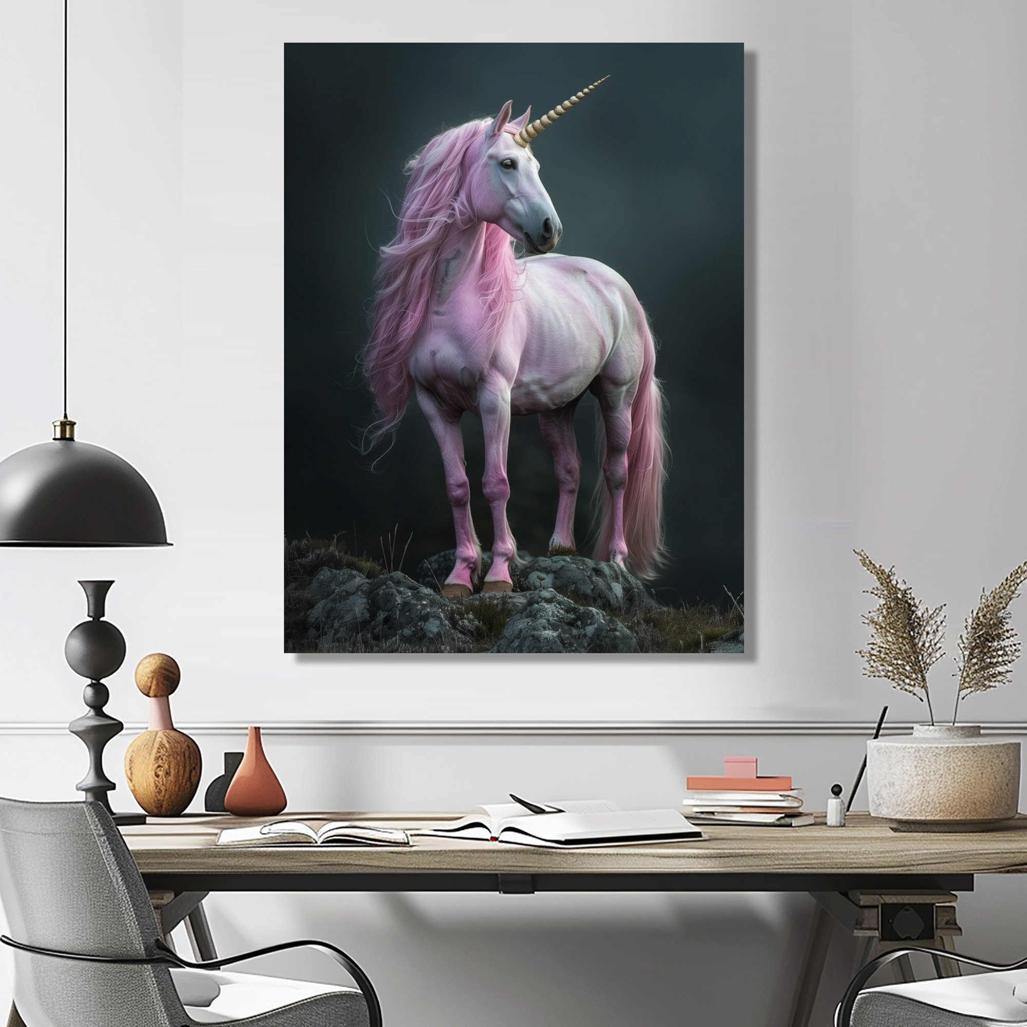 Trinx Pink White Unicorns Dream Mythical Creature - Mythical Creatures ...