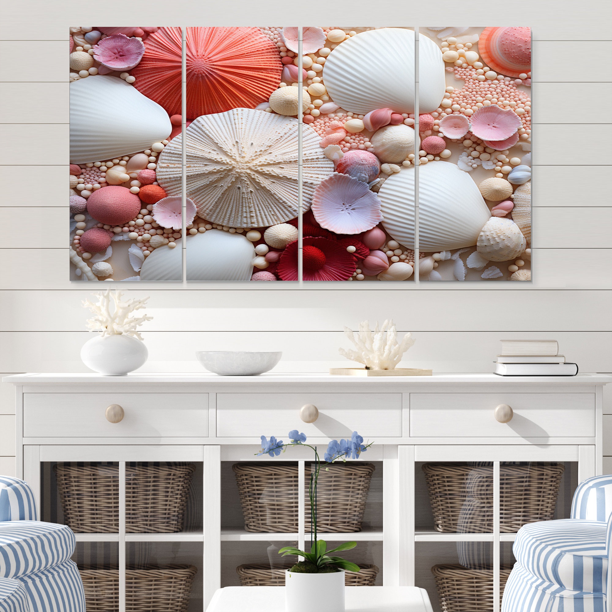 Design Art Beach Photo Seashell Collage VIII - Nautical & Beach Canvas ...