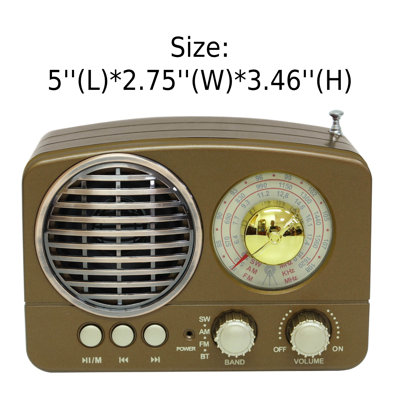 Artudatech Vintage Retro Decorative Radio With Bluetooth | Wayfair