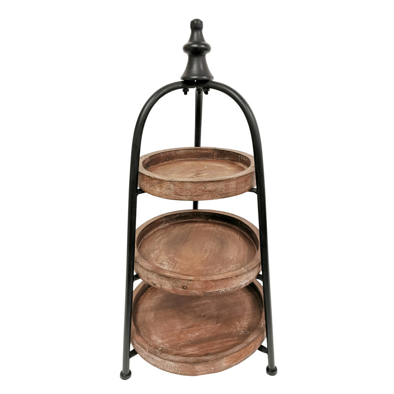 Millwood Pines Asia Solid Wood Tiered Stand & Reviews | Wayfair