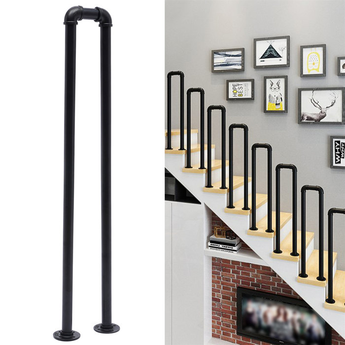 FRONG Industrial U-Shaped Stair Handrail & Reviews | Wayfair