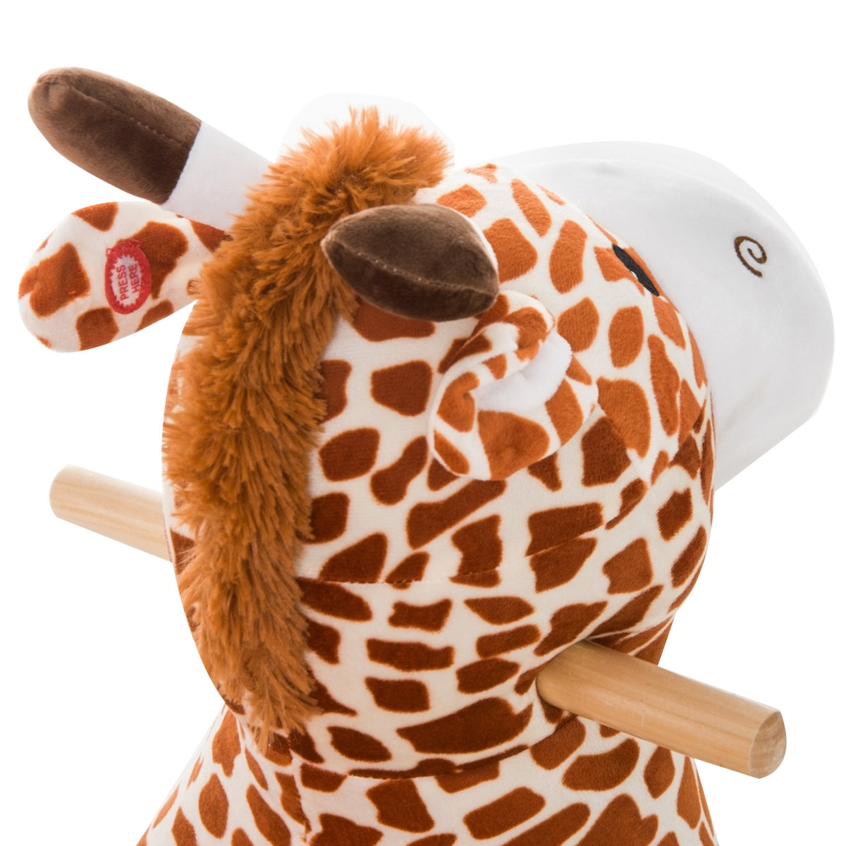 Indigo Safari Qaba Kids Plush Rocking Horse Giraffe Style Themed Ride ...