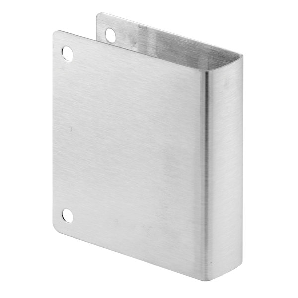 Prime-Line Cover Plate, Square Edge, Stainless Steel, Corner Holes Only ...