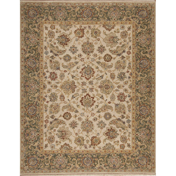 Samad Rugs Sovereign Oriental Hand-Knotted Wool Cream/Camel Area Rug ...