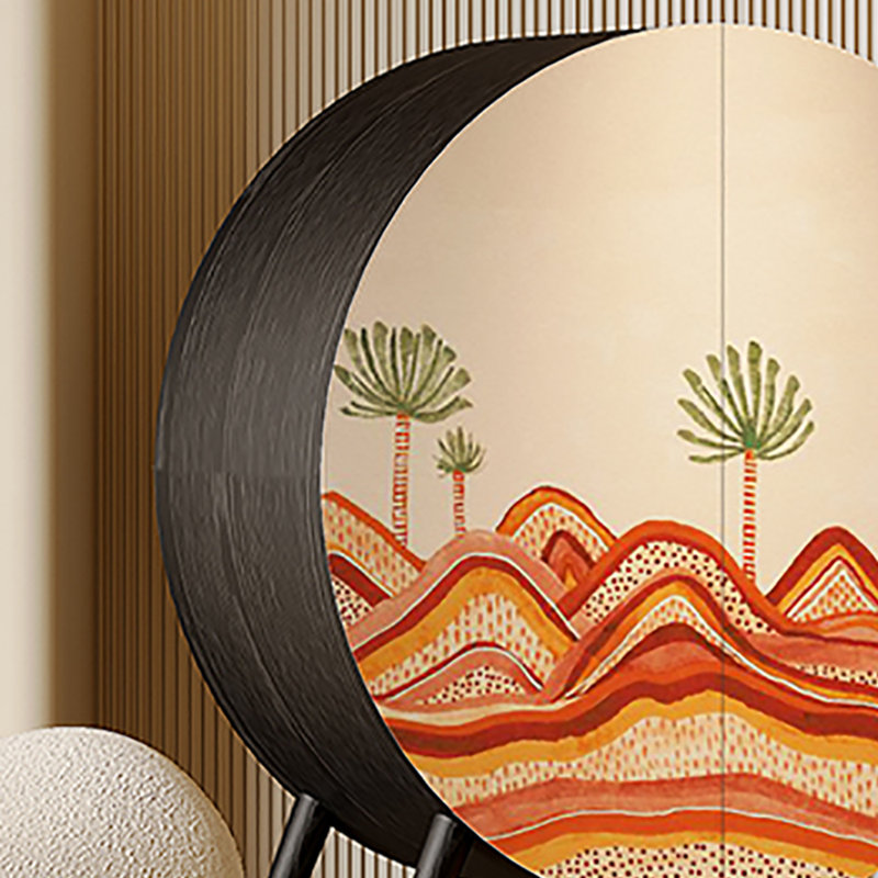 Liu's ink furniture 43.3in Two-door Round Sideboard | Wayfair