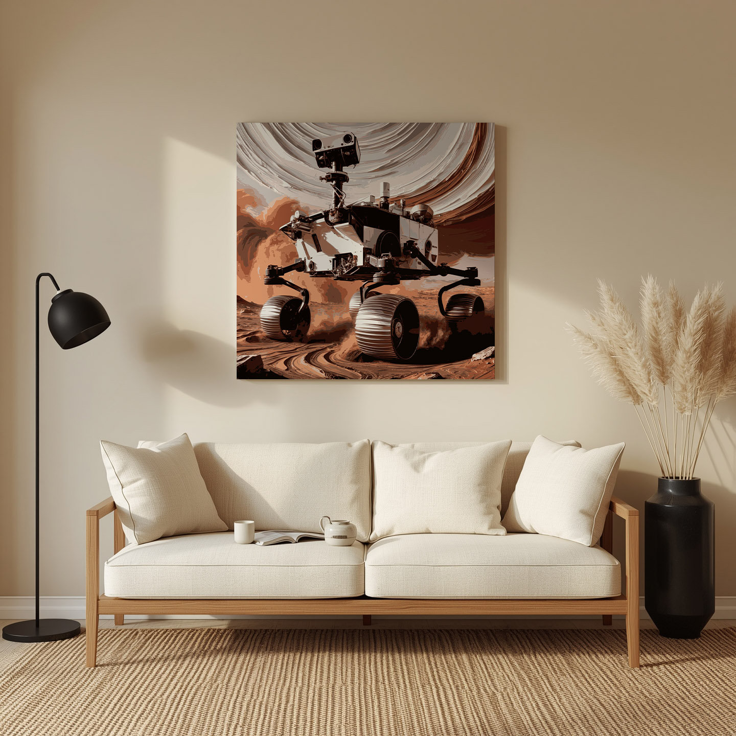 Orren Ellis Space Perseverance rover selfies Gray Metal Wall Art | Wayfair