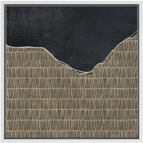 wall26 " Geometric Dark Black Line Pattern Landscape Abstract Shapes ...