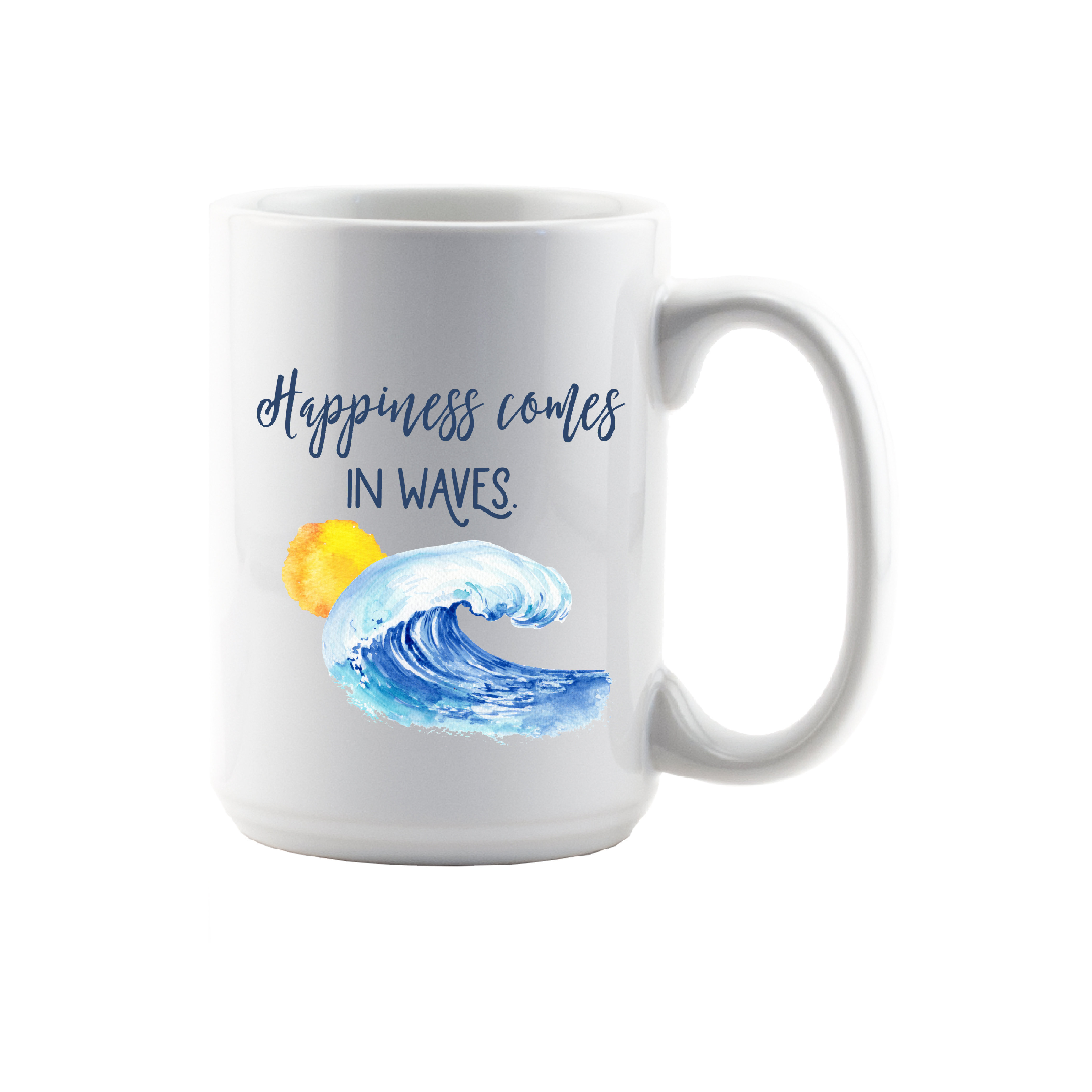 Trinx Coastal Living Mug - Happiness Comes In Waves - Wayfair Canada