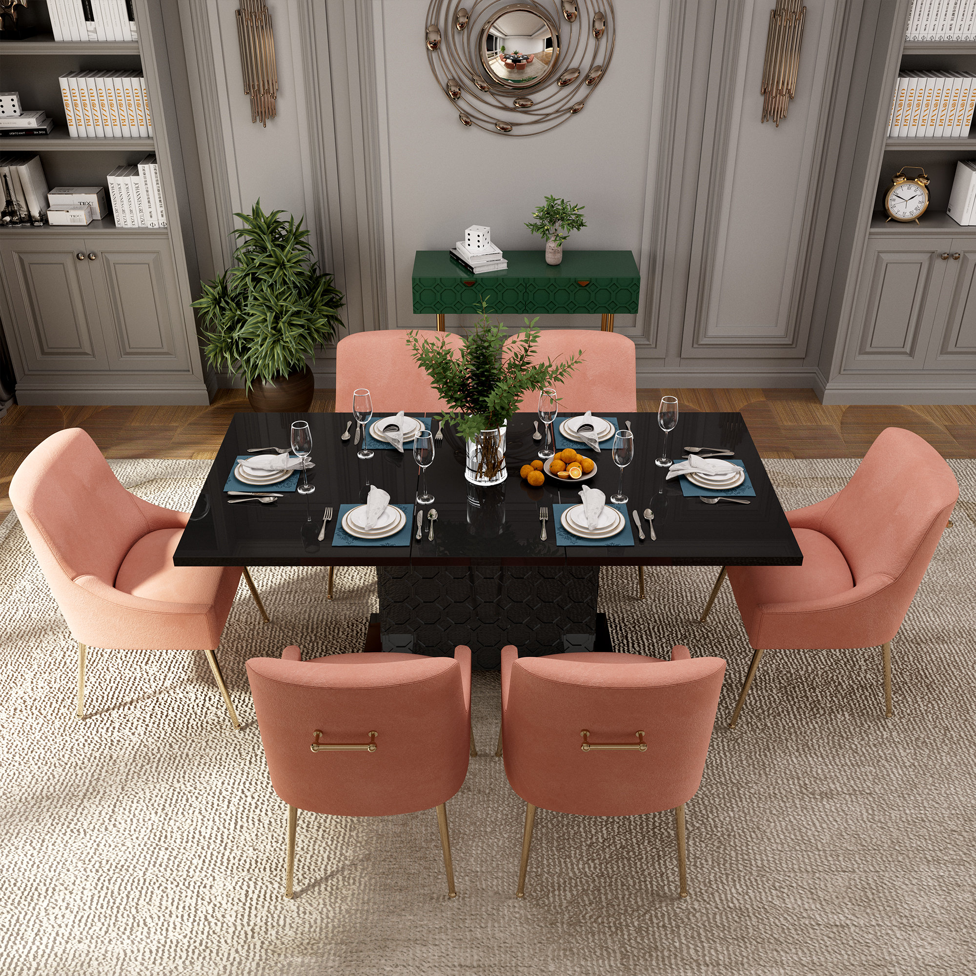 Willa Arlo™ Interiors Magallanes 62.75'' L x 31.5'' W Dining Set | Wayfair