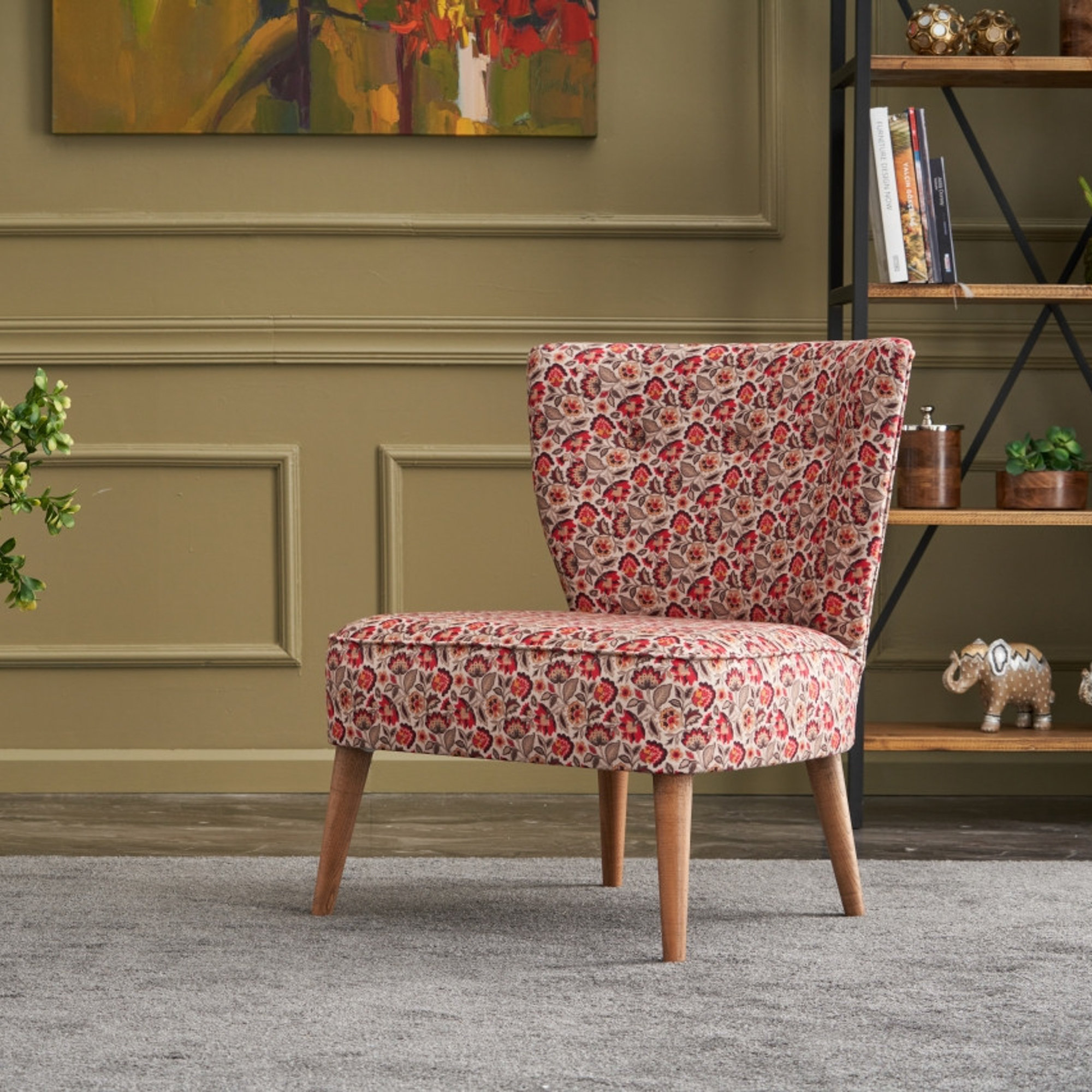 East Urban Home Lavertue 25.59" W Polyester Side Chair | Wayfair
