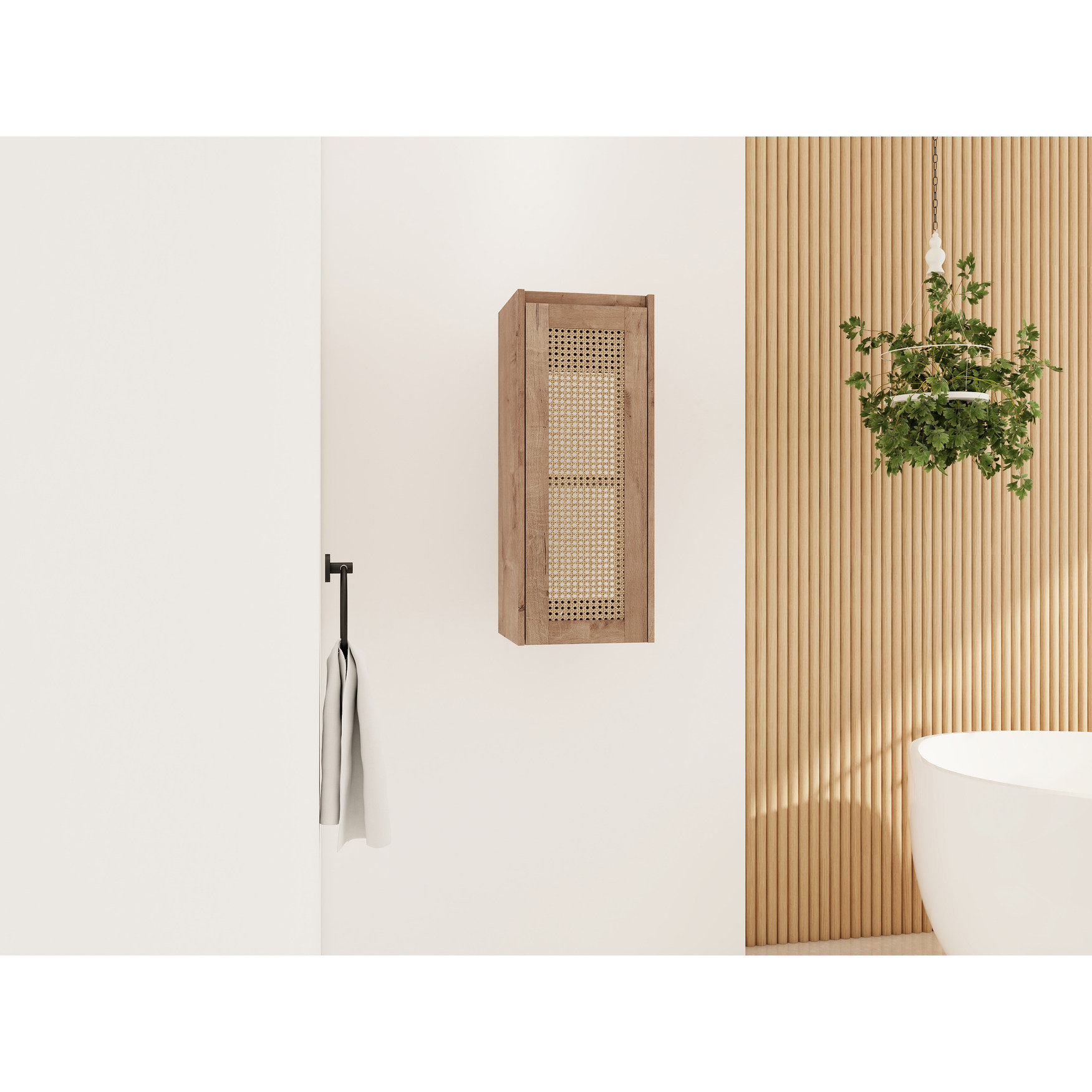Bayou Breeze 12" Bathroom Wall Mounted Side Cabinet, Spacious Interior ...