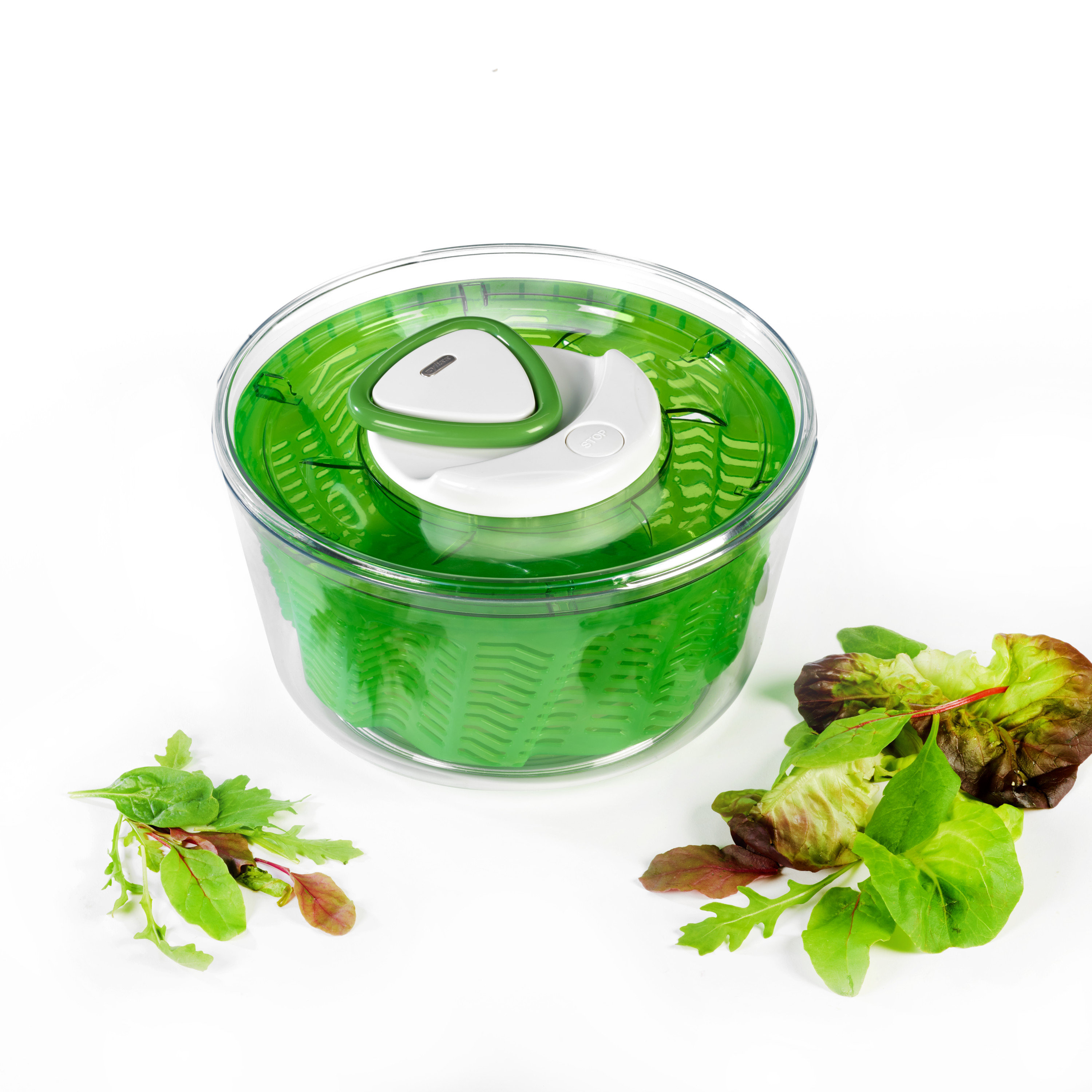 Zyliss Easy Spin 2 AquaVent Large Salad Spinner with Pull Cord ...
