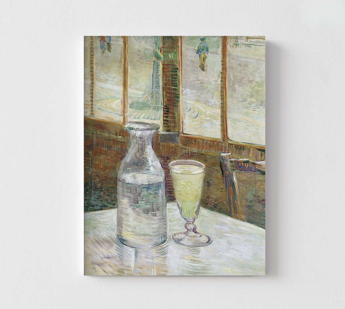 WeFrameArt Cafe Table With Absinth By Vincent Van Gogh, Cafeteria Wall ...