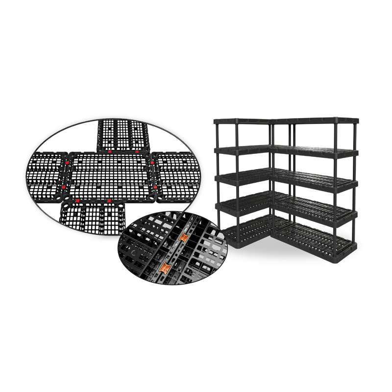 Gracious Living Storage Knect A Shelf Light Duty Fixed Storage 3 Shelf ...