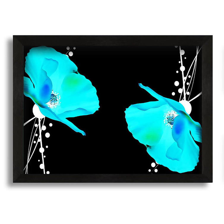 Brayden Studio Blue Poppy Abstract - Single Picture Frame Print on ...