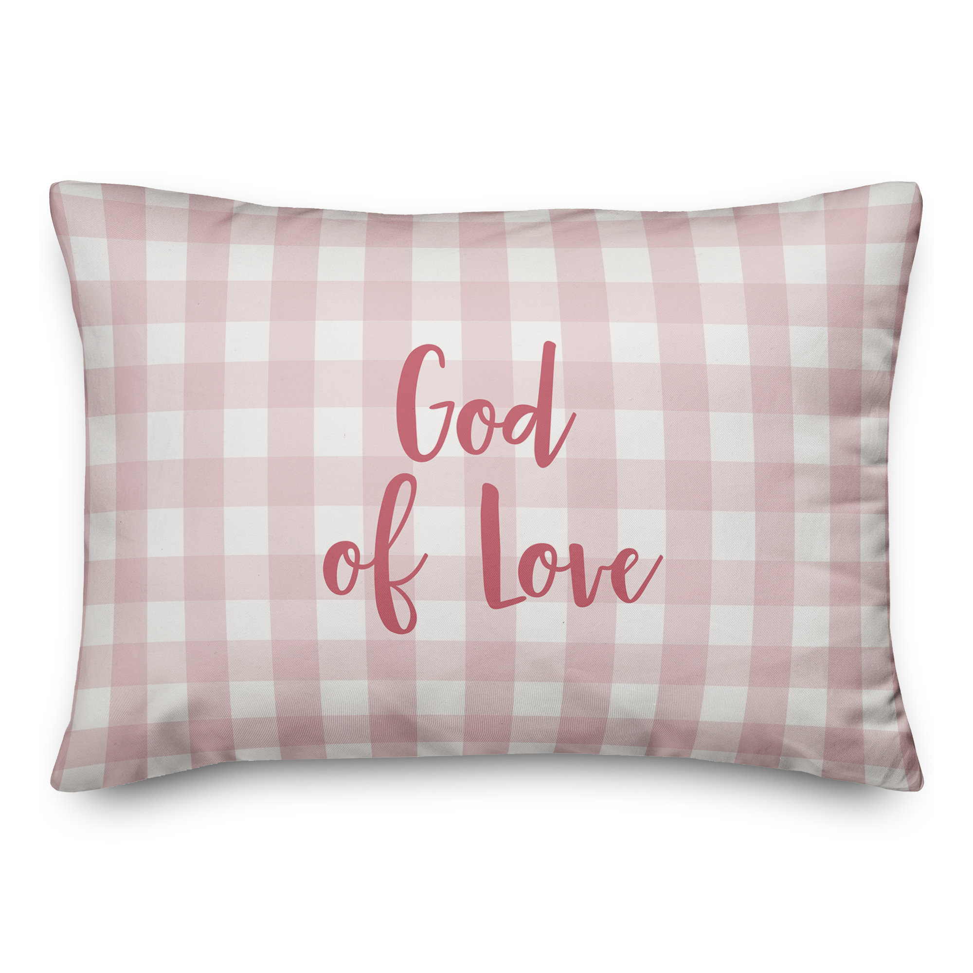 Designs Direct Creative Group God Of Love Plaid Throw Pillow | Wayfair