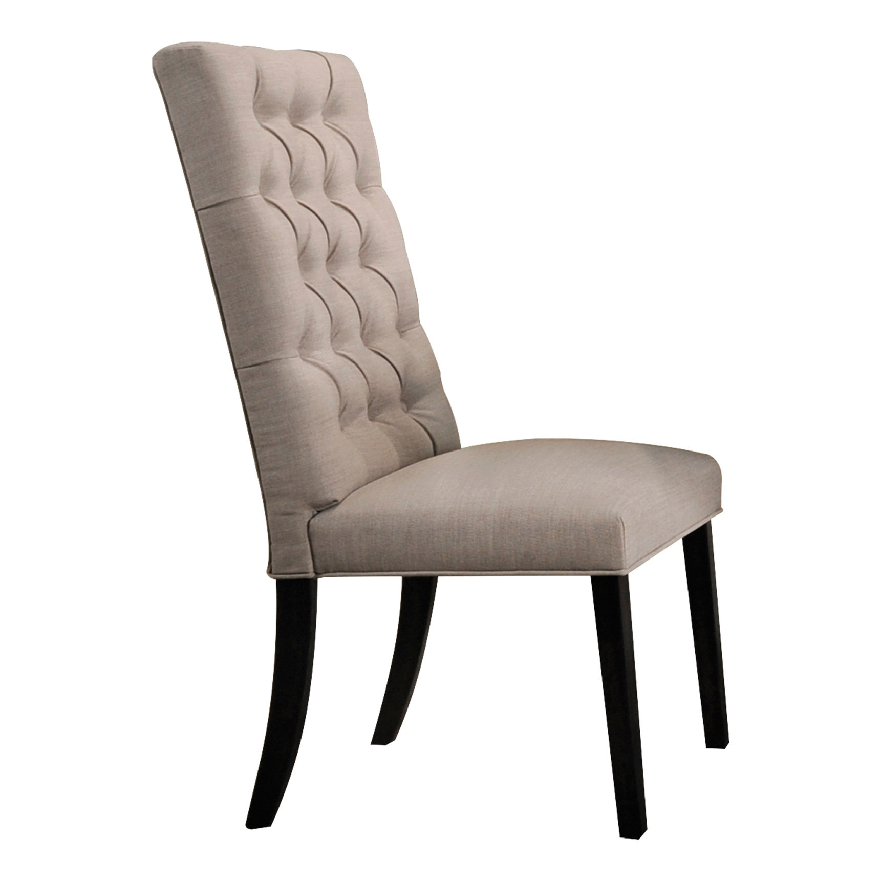 Red Barrel Studio 2pcs Tan Linen & Vintage Black Side Chair - Box Seat Construction For ...