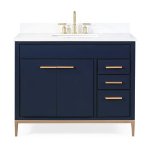 Mercer41 Danford 42'' Single Bathroom Vanity with Quartz Top | Wayfair