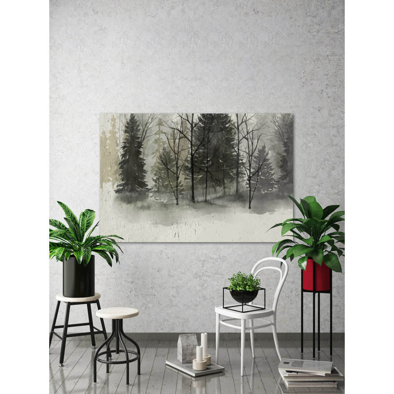 Millwood Pines " Textured Treeline I " Painting Print on Canvas ...