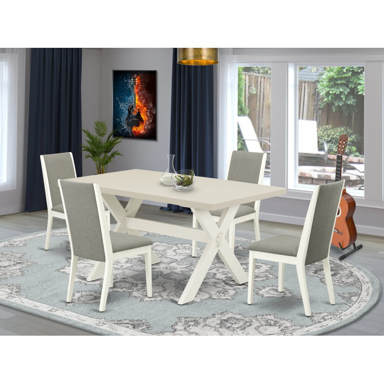 East West 5 - Piece Trestle Dining Set | Wayfair