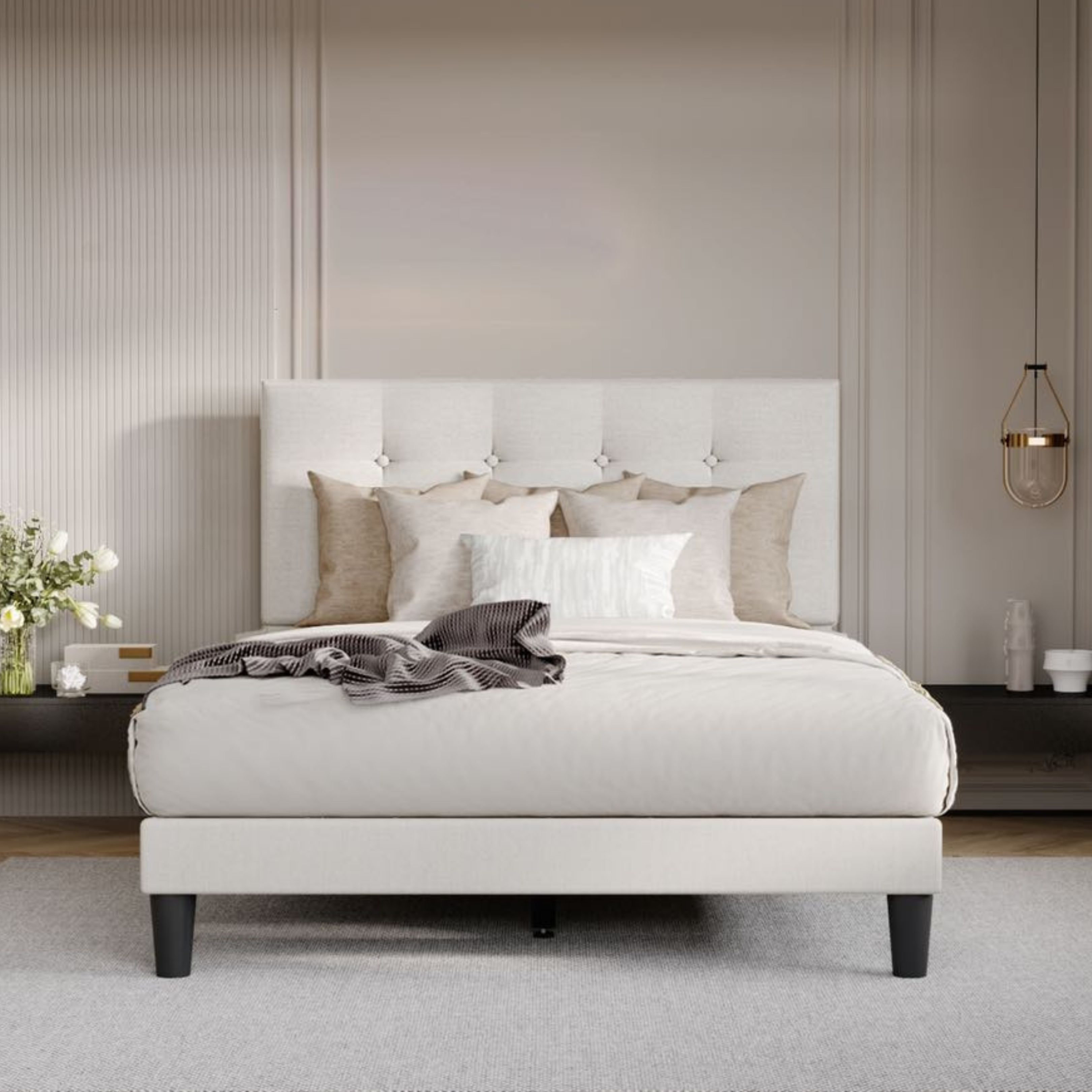 Red Barrel Studio Jusleen Tufted Upholstered Wingback Bed - Wayfair Canada