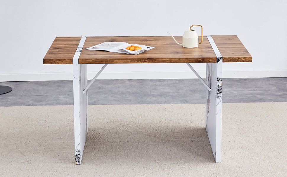 Ophelia & Co. Rustic Farmhouse Dining Table for 4-6 Chairs, Country ...