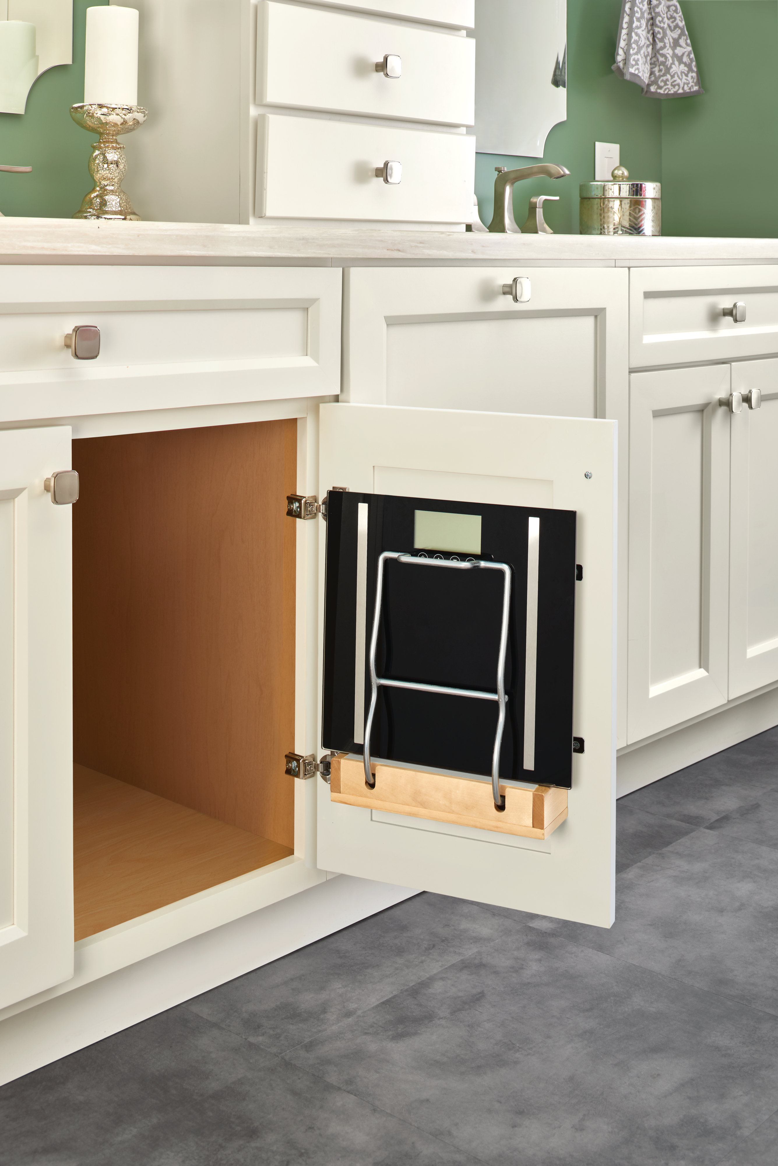 Rev-A-Shelf Wood Door Mount Vanity Cabinet Door Mount Scale Holder ...
